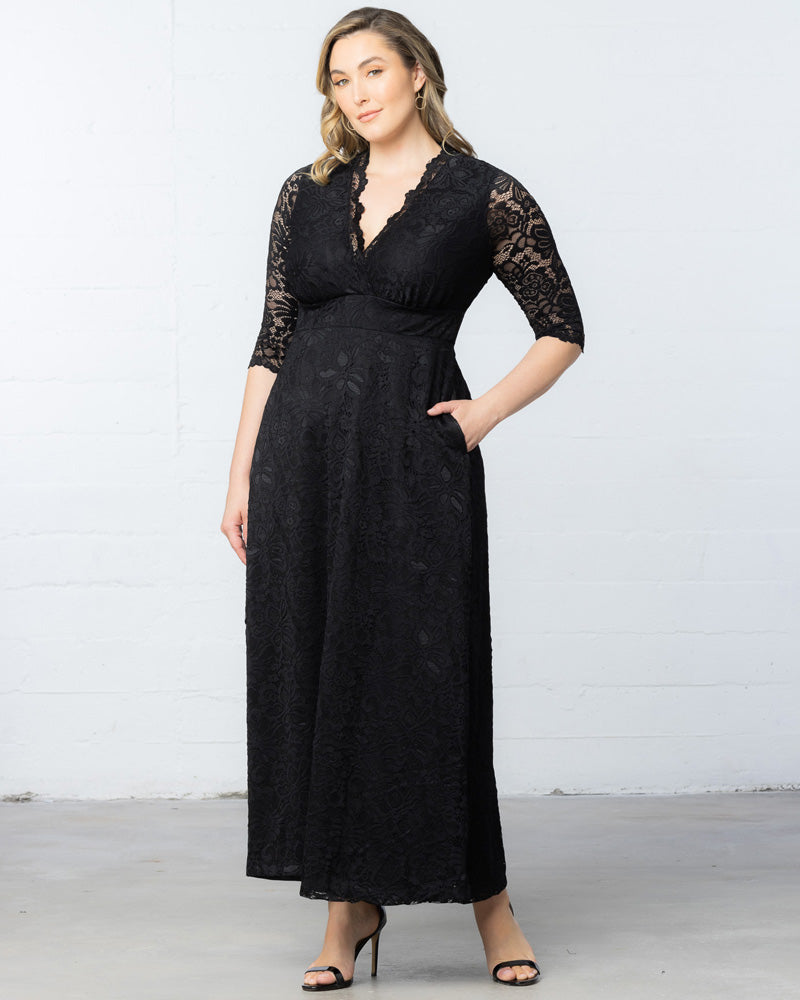 Maria Lace Evening Gown by Kiyonna