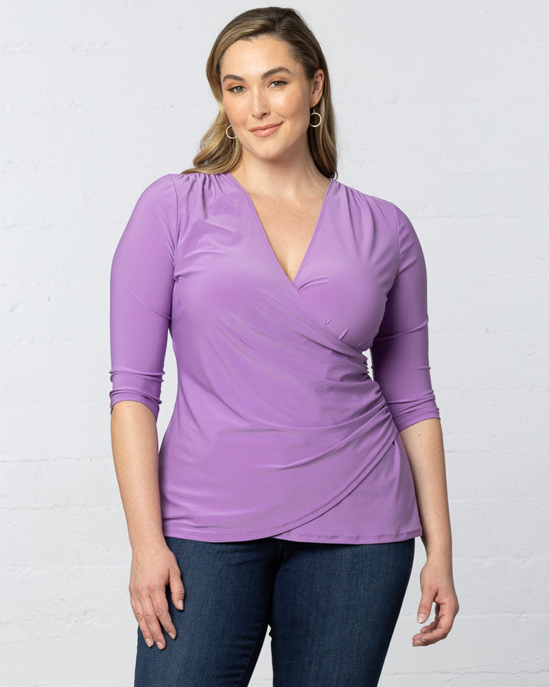 Plus Size Faux Wrap Top | Faux Wrap Blouse | Kiyonna