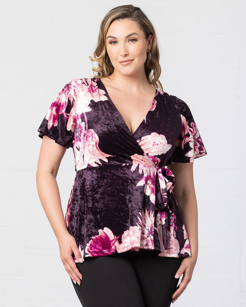 Velvet Vixen Wrap Top - Sale – Kiyonna
