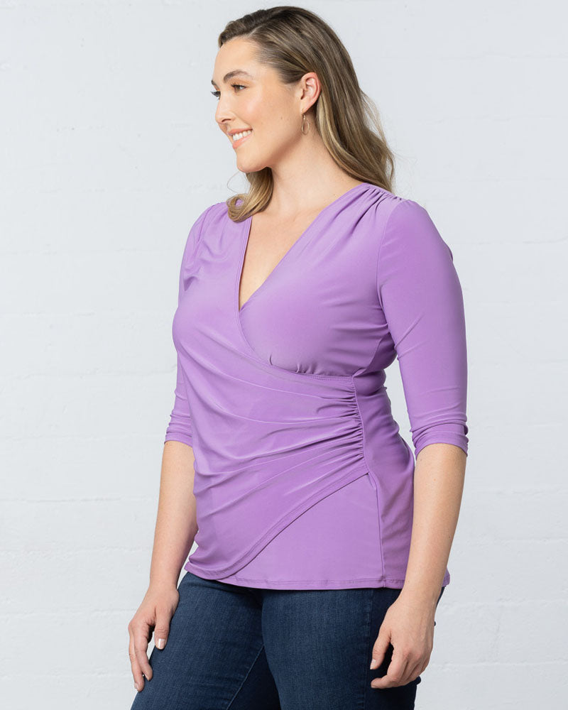 Plus Size Faux Wrap Top | Faux Wrap Blouse | Kiyonna