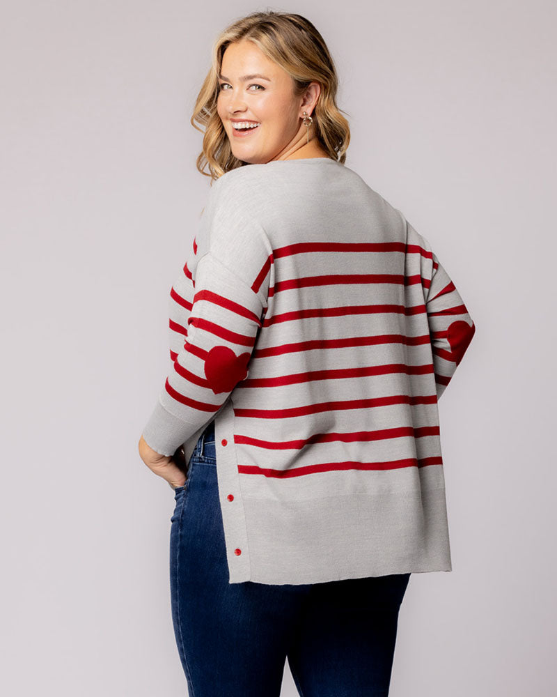 Plus Size Womens Wear Your Heart on Your Sleeve Sweater | Long Sleeves ...