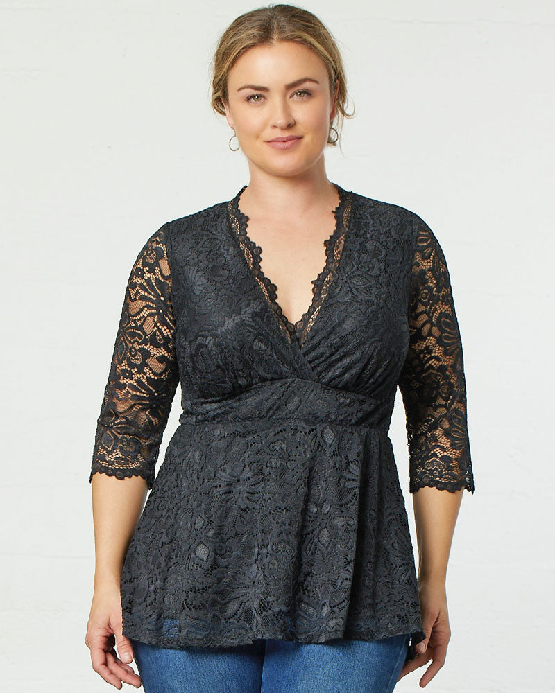 Plus Size Dressy Top | Lace Top Plus Size | Kiyonna
